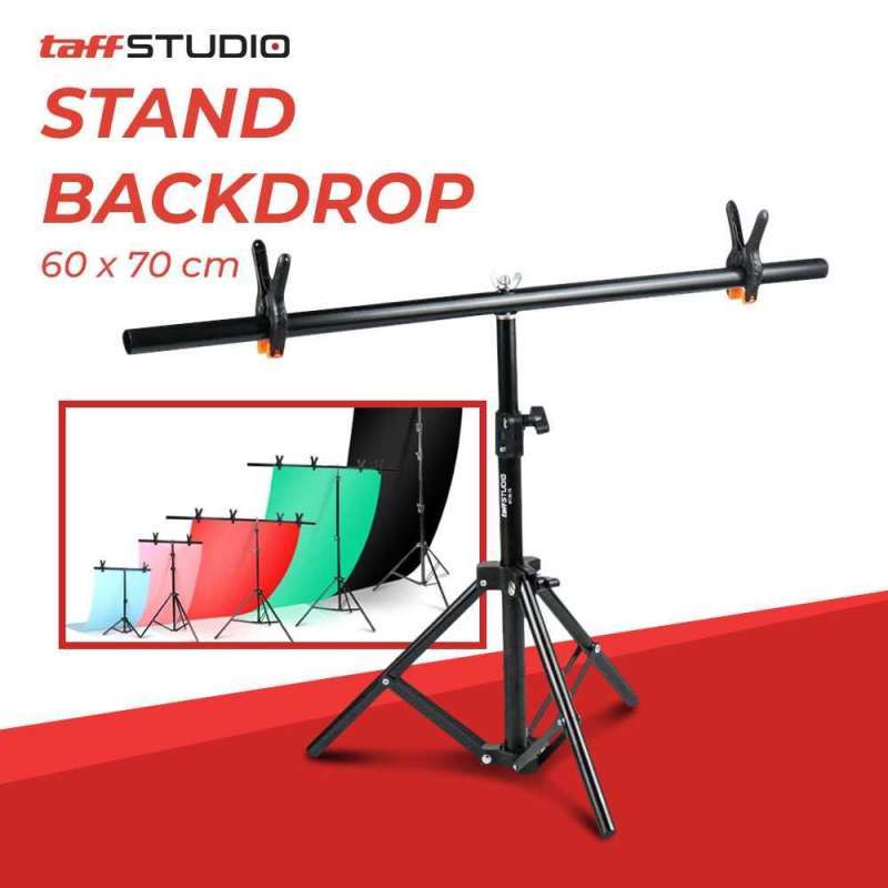 Jual Bracket Stand Backdrop Foto Studio T-shape With 2 Clip M138 Tripod ...