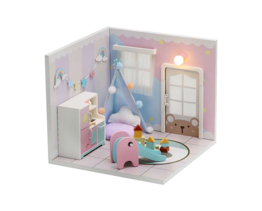 Promo Diy Miniature Miniatur Doll House Rumah Boneka Rainbow Playground ...