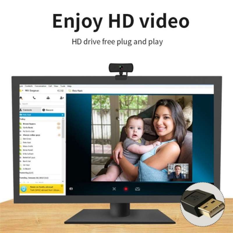 Promo Webcam 4mp Qhd 2k 1440p With Mic And Cover Zoom Sekolahkerja ...