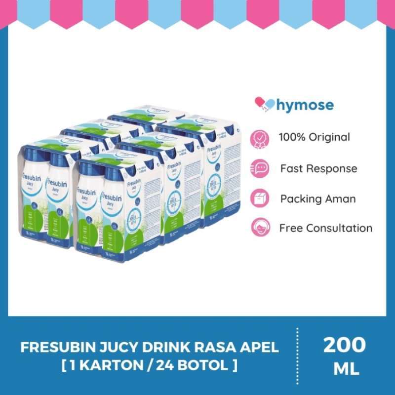 Jual Fresubin Jucy Drink Rasa Apel 200 Ml 1 Karton/24 Botol Di Seller ...