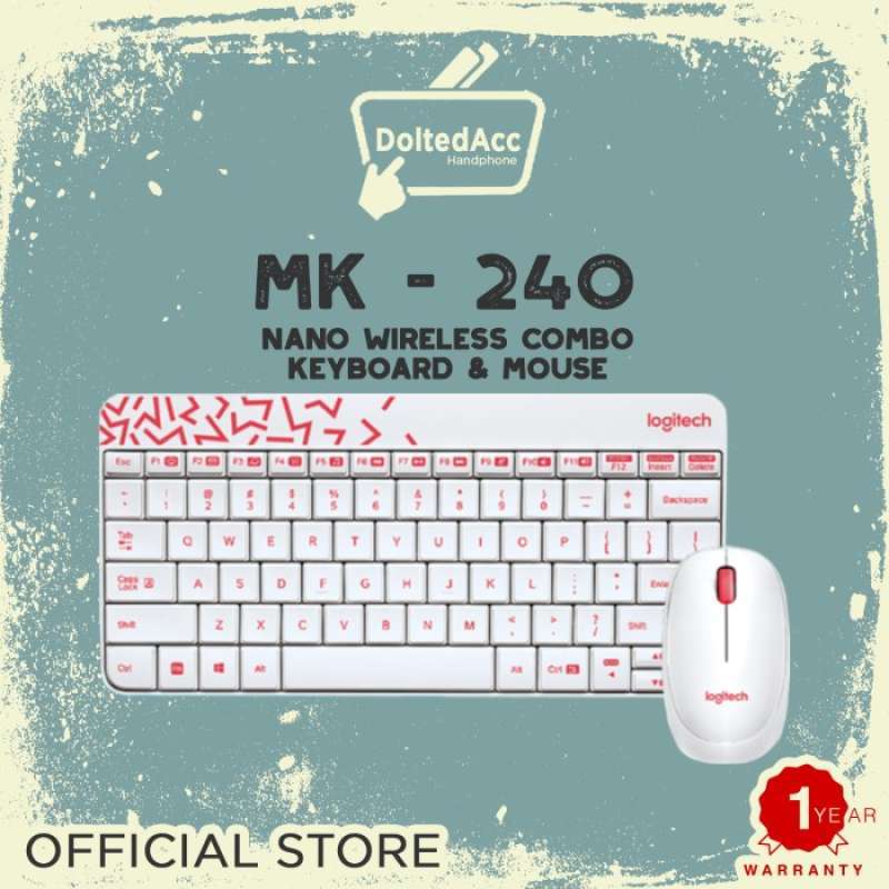 Jual Logitech Mouse Keyboard Mk240 Nano Receiver Wireless Di Seller ...