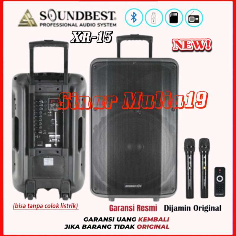 Promo Speaker Portable Aktif Soundbest Xr15 Xr 15 [ New Produk ] Mic