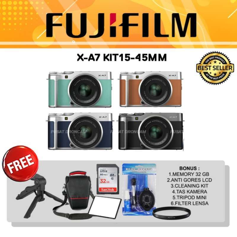 Promo Fujifilm Xa7 X-a7 Kit15-45mm - Paket Bonus Diskon 23% Di Seller ...