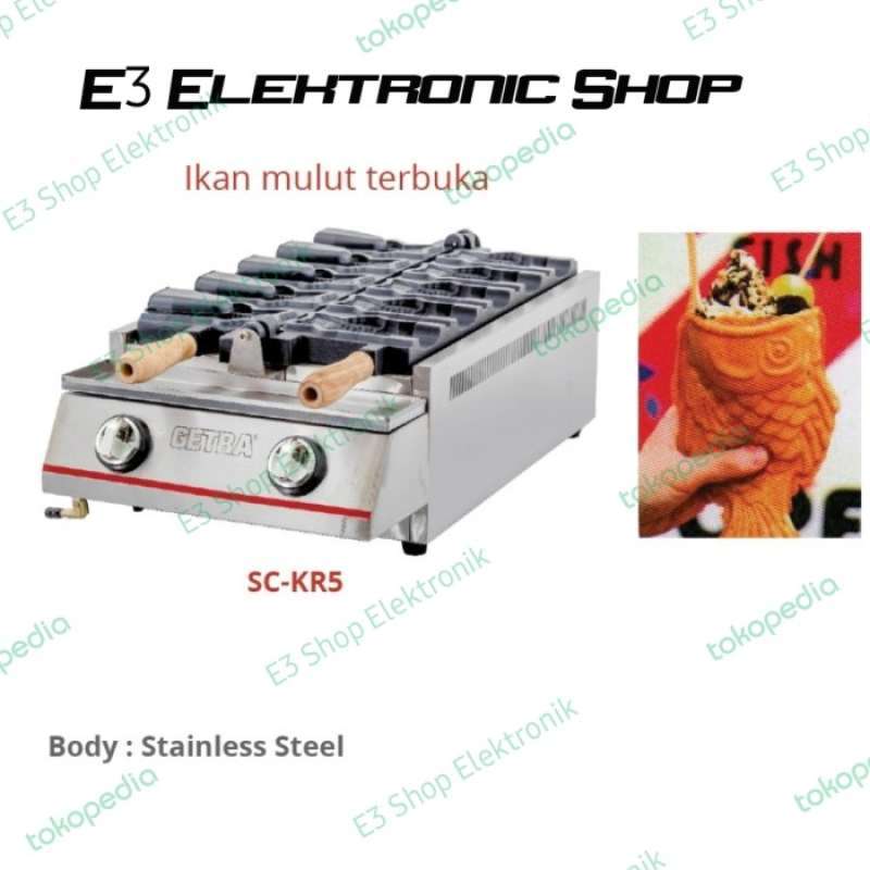 Promo Toaster Getra Fish Waffle Baker Gas Sc-kr5 Mulut Ikan Terbuka ...