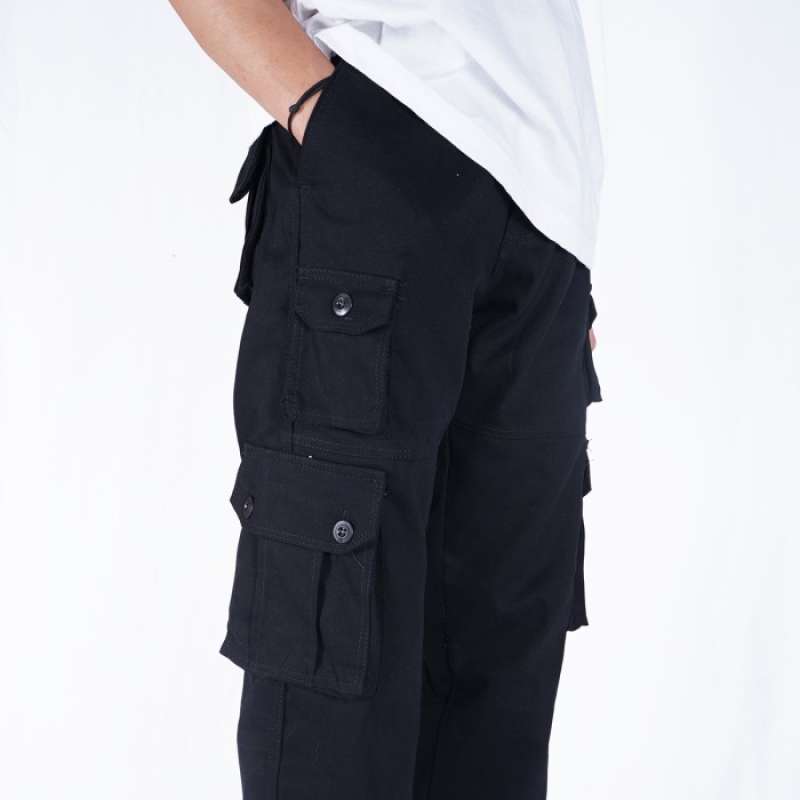 Jual Nvsr Long Cargo Pants Extra Pocket Black - 28 Hitam Di Seller ...