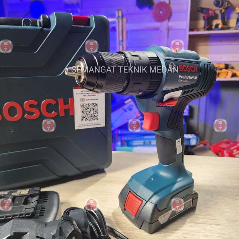 Jual Gsb183li Cordless Bor Baterai Besi Beton Tembok 18v Bosch Gsb 183 ...
