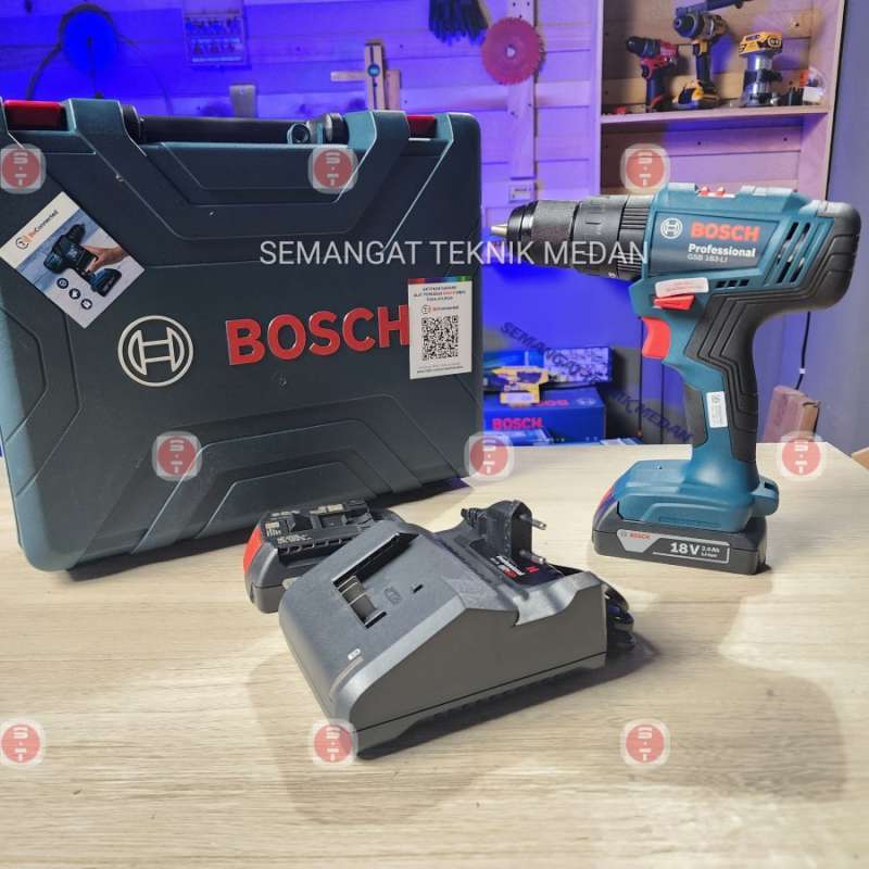Jual Gsb183li Cordless Bor Baterai Besi Beton Tembok 18v Bosch Gsb 183 ...