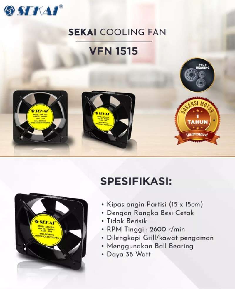 Promo Sekai Vfn 1515 Cooling Fan Panel 15 Inch Kipas Angin Pendingin ...
