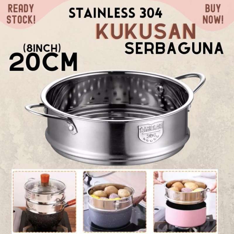 Jual Kukusan 20cm Stainless 304 Steamer Alat Kukus Cocok Untuk Semua ...