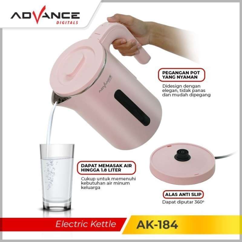 Jual Promo-advance 1.8l/2.0l Teko Listrik/kettle Listrik Low Watt 500w ...