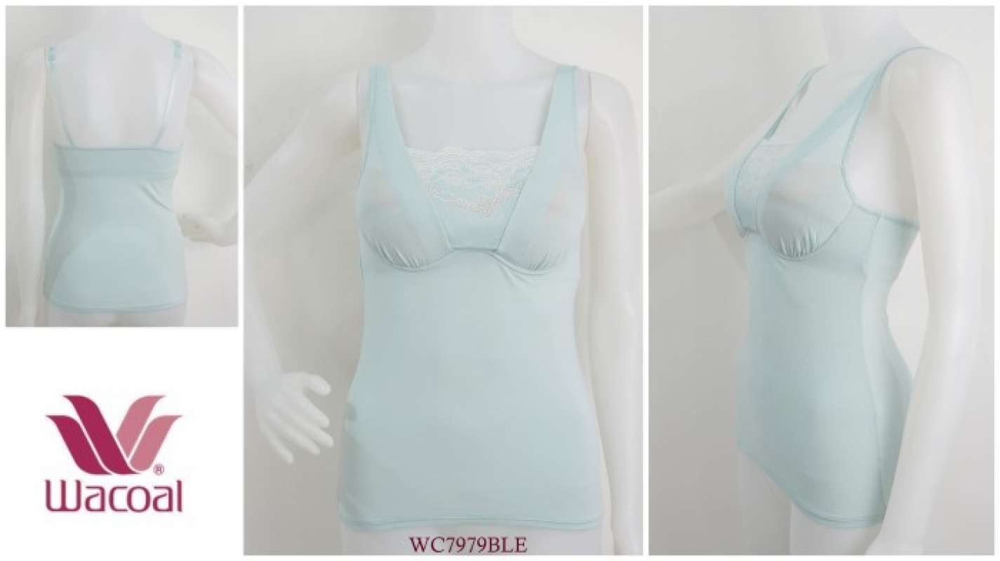 Jual Kamisol / Tanktop Wanita Wing By Wacoal Model Polos Tanpa Kawat Wc7979 - Blue L Di Seller ...