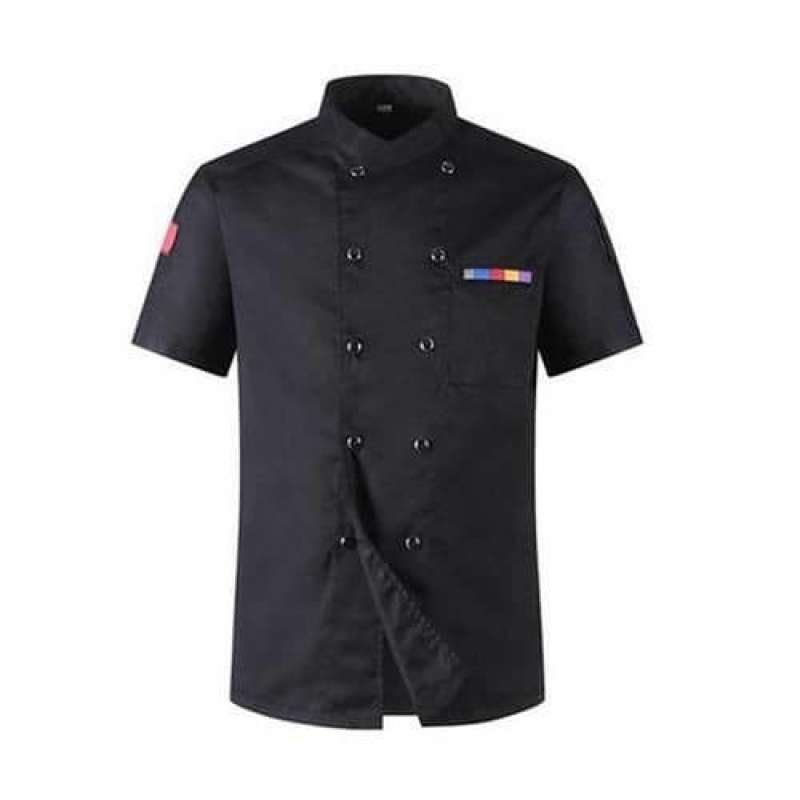 Jual Baju Chef Baju Koki Pria Atau Wanita Variam Warna - L Hitam Di ...
