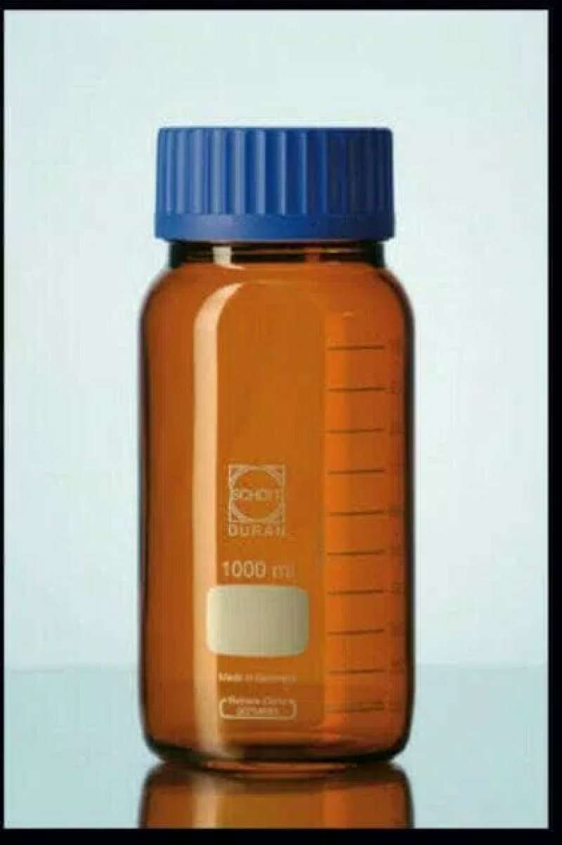 Promo Botol Laboratum Duran 1000 Ml Coklat Leher Lebar Laboratory ...