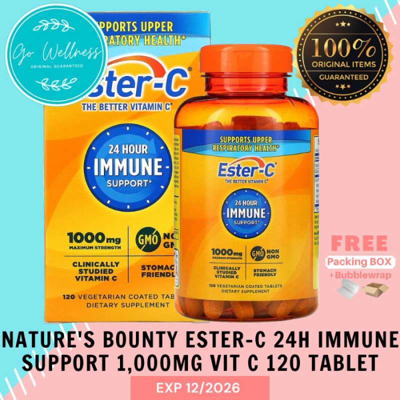 Promo Nature's Bounty Ester-c 1,000mg Vit C 24h Immune 120 Tablets Diskon 23% Di Seller Tummy ...