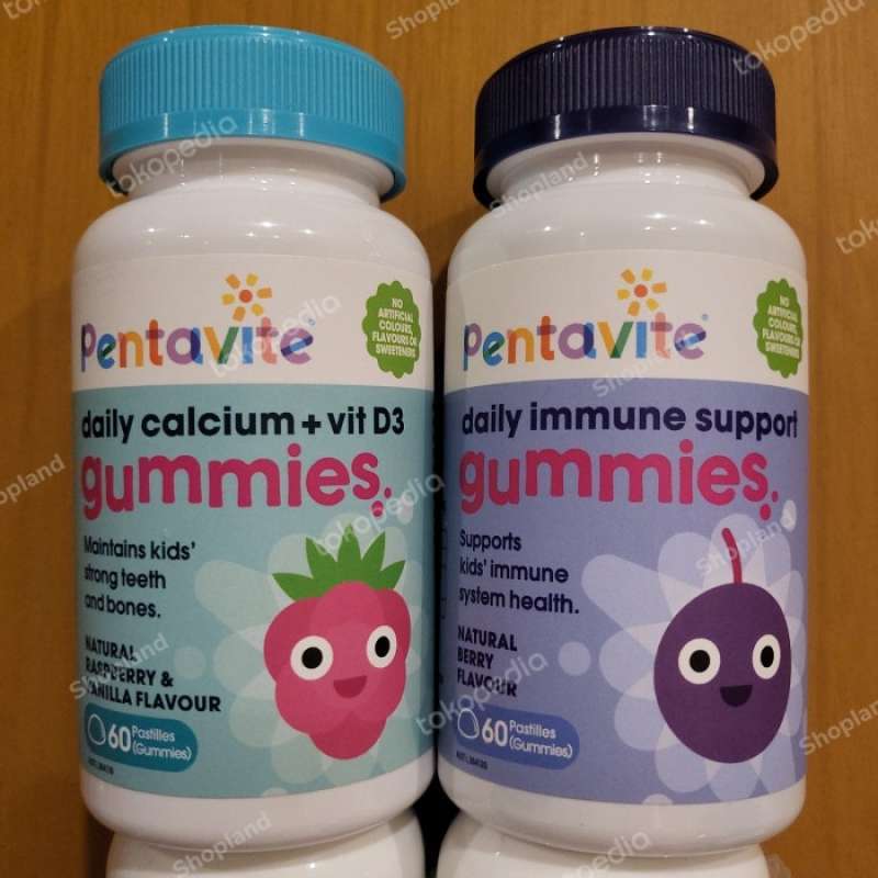 Promo Pentavite Daily Calcium + Vit D3 Gummies 60 Gummies Diskon 23% Di ...