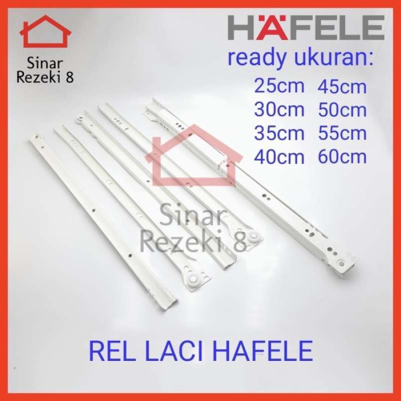 Jual Rel Laci Hafele Single Track / 25 30 35 40 45 50 55 60 Cm Putih - 50 Cm Di Seller Up Store9 ...