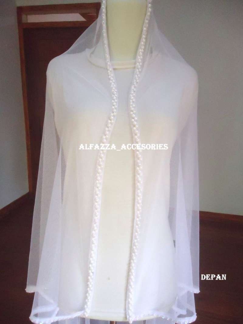 Jual Panjang 160cm Putih Bersih Slayer Veil Mutiara/veil Pengantin/slayer - Ungu Tua Di Seller ...