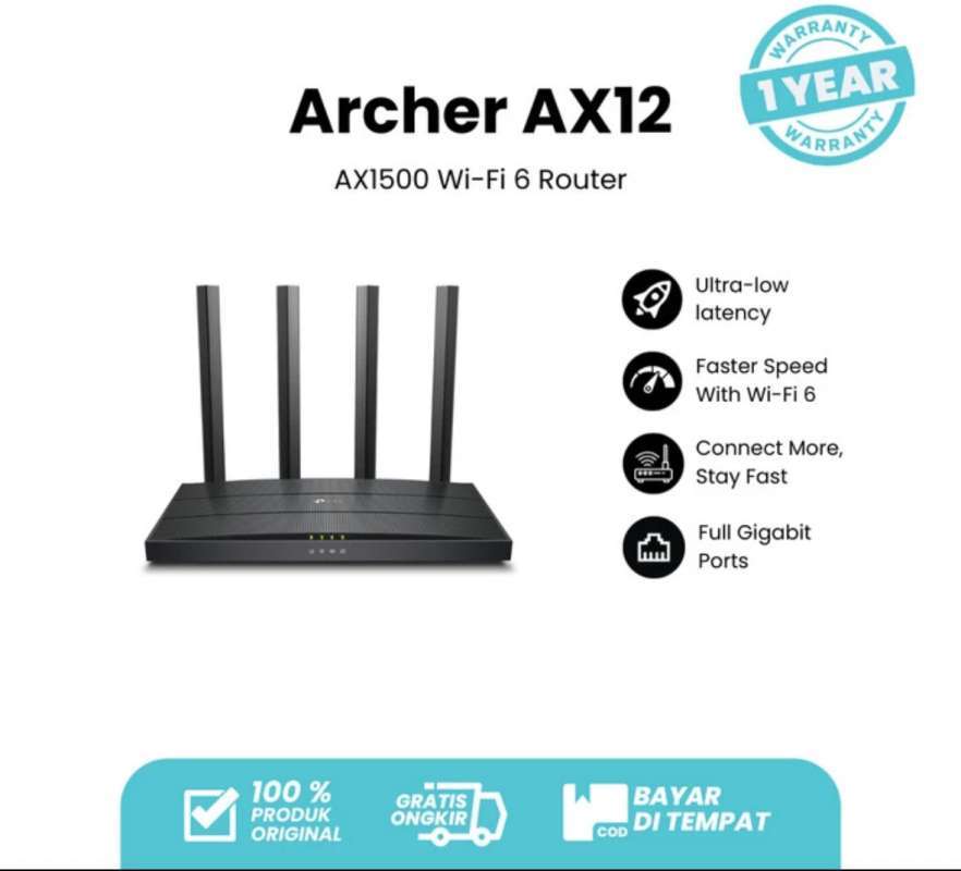 Jual Tp-link Archer Ax12 Wifi 6 Router Ax1500 Access Point Dual Band Di ...
