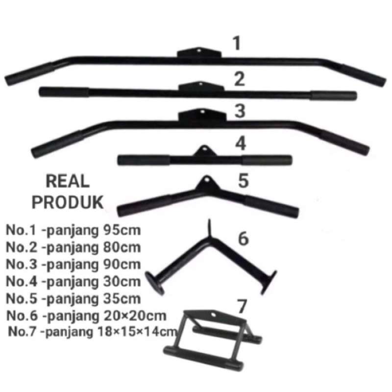 Jual Grip Bar Handle Pull Down Mag Grip Cable Attachment Lat Pulldown ...