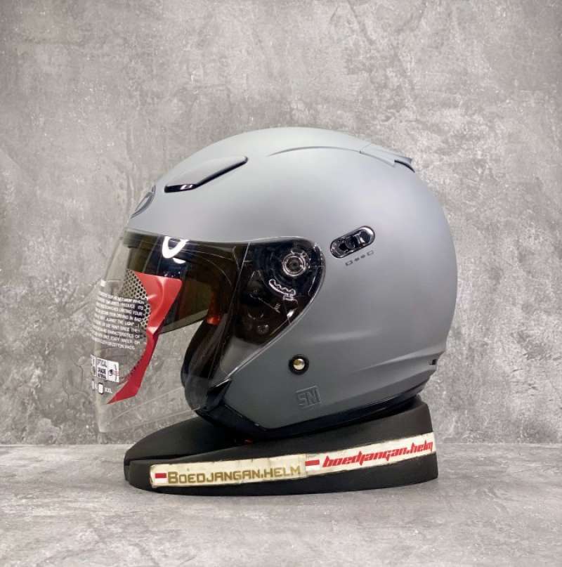 Promo Kyt Helm Dj Maxi Solid Gorilla Grey Doff- Half Face - Double ...