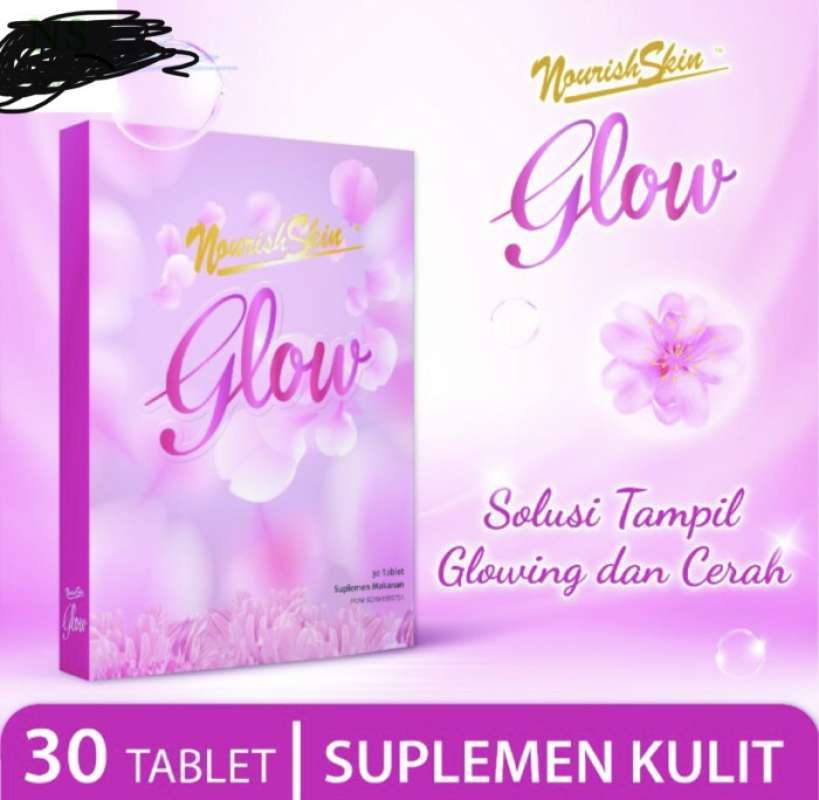 Promo Nourish Skin Glow 30 Tablet Asli Exp Lama Kulit Cantik Bersinar ...