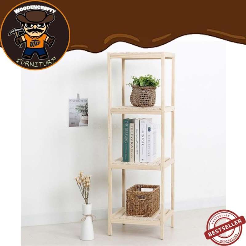Promo Oana Wooden Shelf 4 / Rak Susun / Rak Serbaguna / Rak Minimalis ...