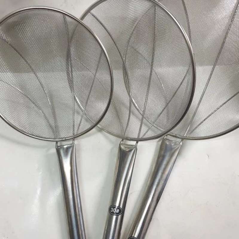 Promo Serok (saringan) Jaring Gagang Stainless Tebal Diameter 26-28-30-32cm Diskon 23% Di Seller ...