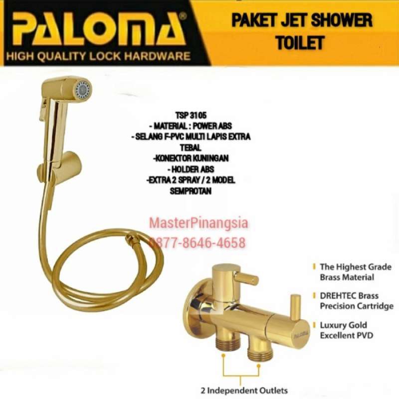 Promo Jet Shower Toilet Wc Tsp 3105 + Fcp 7378 Stop Kran Gold Bidet ...
