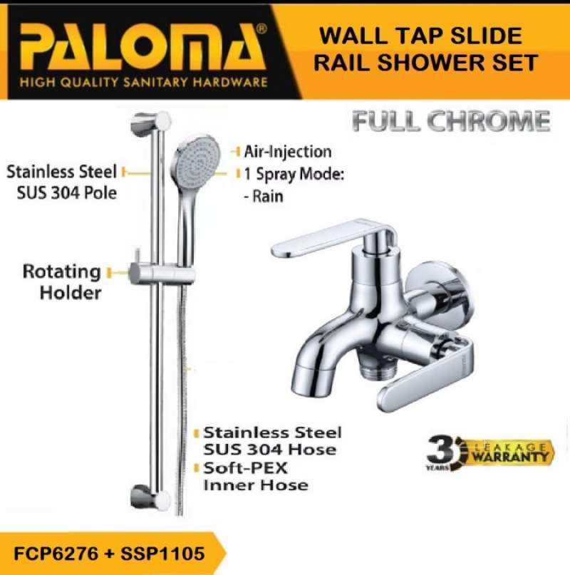 Promo Shower Set Kran Cabang Dingin Fcp 6276 Ssp 1105 Keran Tembok Diskon 23% Di Seller Specta ...