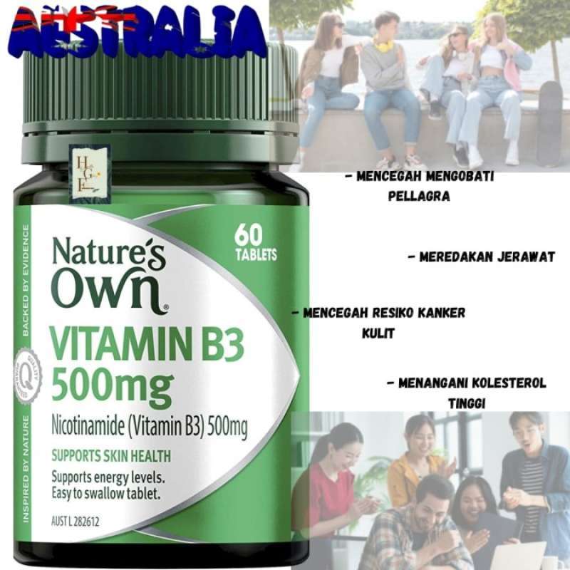 Promo Nature's Own Vitamin B3 500mg 60 Tablets Diskon 33% Di Seller ...