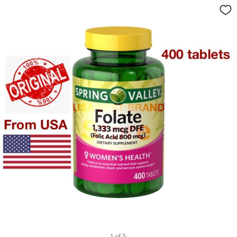Promo Spring Valley Folate Dietary Supplement 1333 Mcg 400 Count Diskon ...