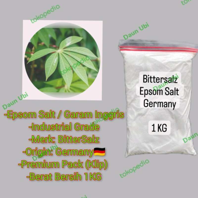 Jual Epsom Salt / Bittersalz / Magnesium Sulfat / Garam Inggris 1kg Di ...