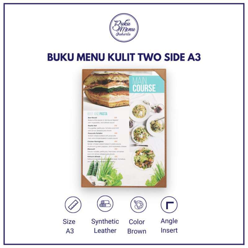 Promo Buku Menu Two Side A3 Kulit Restoran Restoran Diskon 23% Di ...