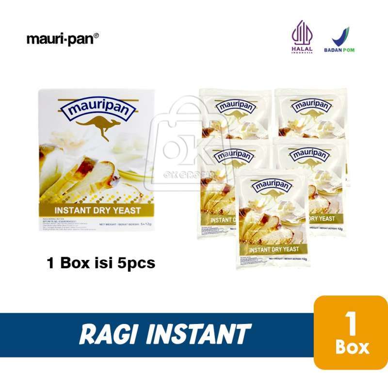 Promo Mauripan Ragi Instant Dry Yeast Mauri-pan (1 Box Isi 5pcs) Diskon ...