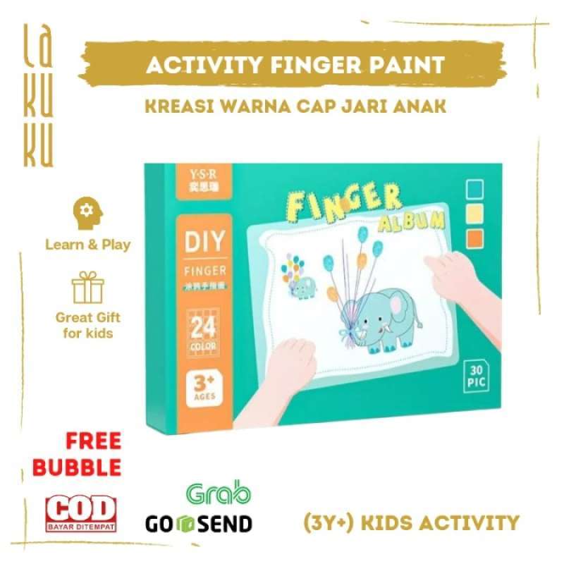 Promo Lakuku - Kreasi Mewarnai Anak Pakai Jari Finger Painting Cap ...