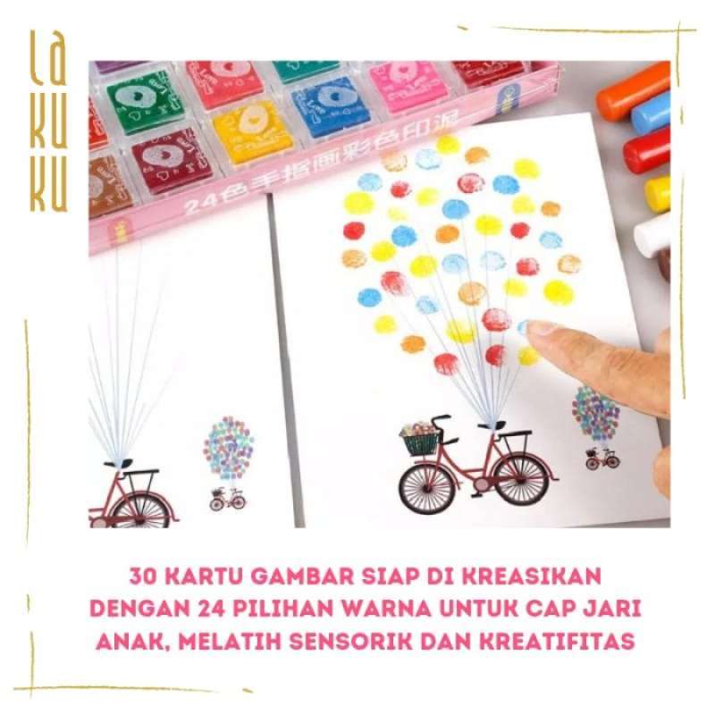 Promo Lakuku - Kreasi Mewarnai Anak Pakai Jari Finger Painting Cap ...