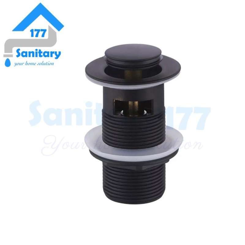 Promo Avur Overflow Kuningan Black Gt62-afur Kepala Sifon Hitam Push ...