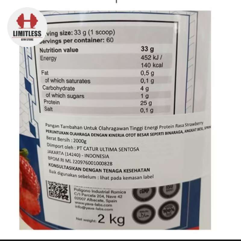 Jual Yavalabs Hydrolyzed Isolate 2kg - Whey Protein Hydrolised Wpi 4.5 Lbs Di Seller Limitless ...