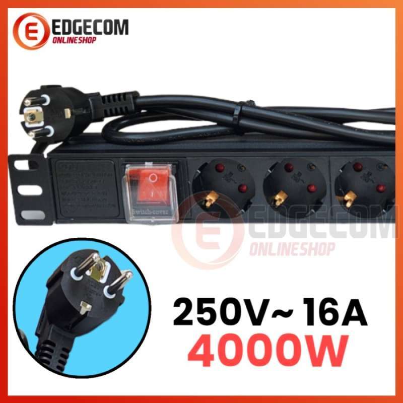 Promo Pdu Power Distribution Unit 8 Socket German Outlet Server Rack 1 ...
