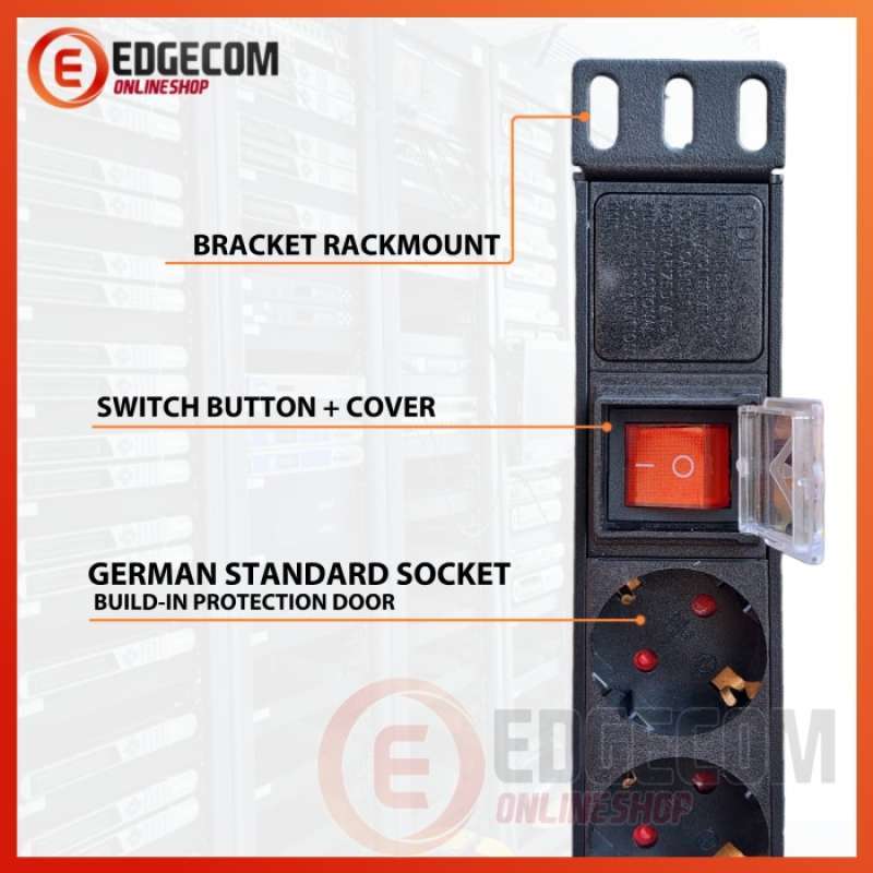 Promo Pdu Power Distribution Unit 8 Socket German Outlet Server Rack 1 ...