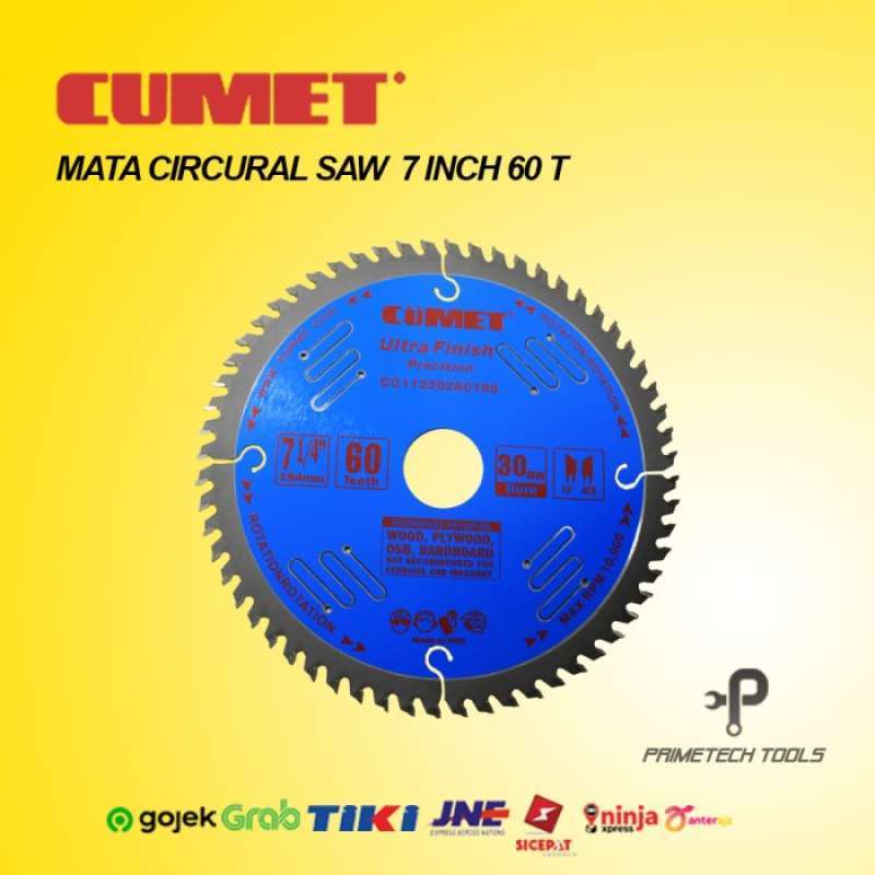 Promo Cumet Mata Circural Saw 7 Inch X 60 T Anti-kick Back Diskon 23% ...