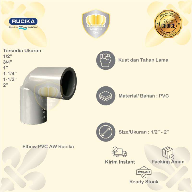 Jual Elbow 1/2” – 2” Pvc Aw Rucika/ Knee 1/2” – 2” Pvc Aw Rucika/ Keni 1/2” – 2” Pvc Aw Rucika ...
