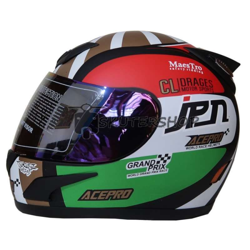 Promo Helm Jpn Full Face Sni Racing Motogp Model Tanduk Acepro ...