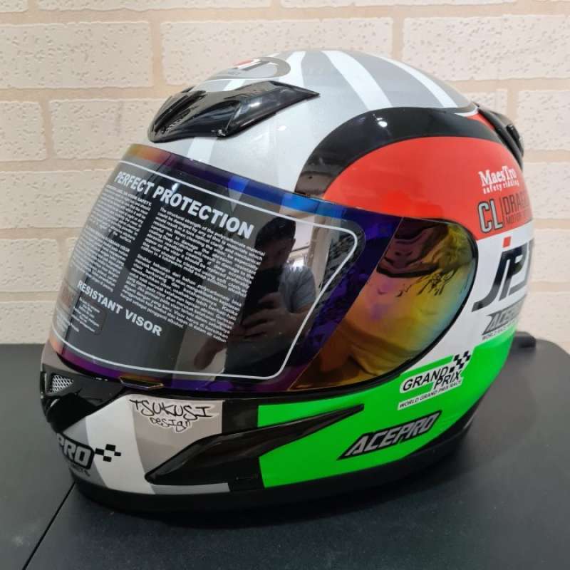 Promo Helm Jpn Full Face Sni Racing Motogp Model Tanduk Acepro ...