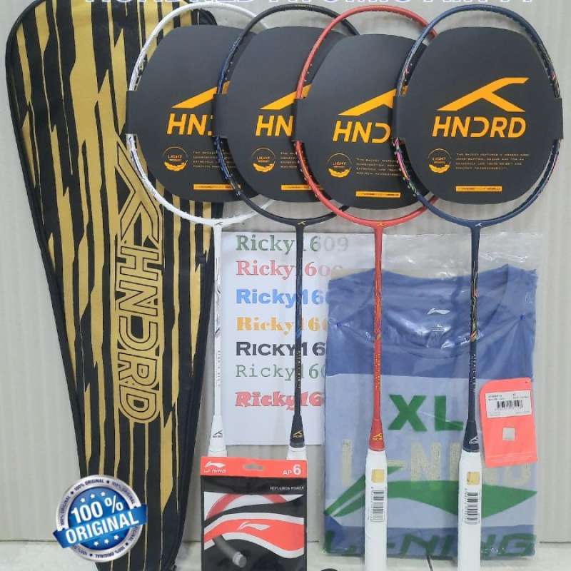 Promo Raket Badminton Hundred Atomic Air 77 - Head Heavy - Tension 32 ...