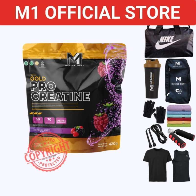 Promo Muscle First M1 Gold Pro Creatine Monohydrate 100% Pure Pouch ...