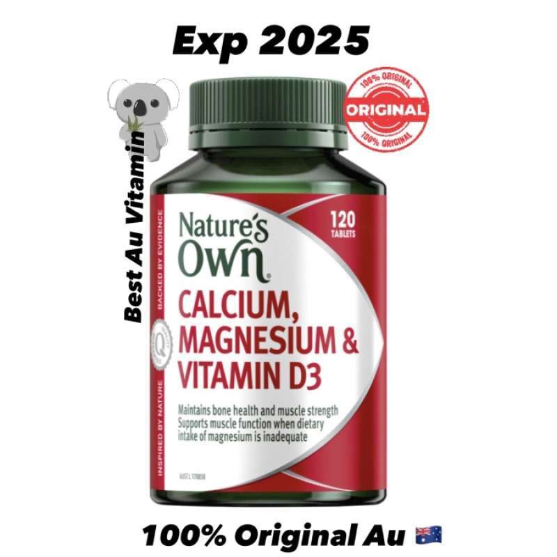 Promo Natures Own Calcium Magnesium + Vitamin D3 120 Tablets Original ...