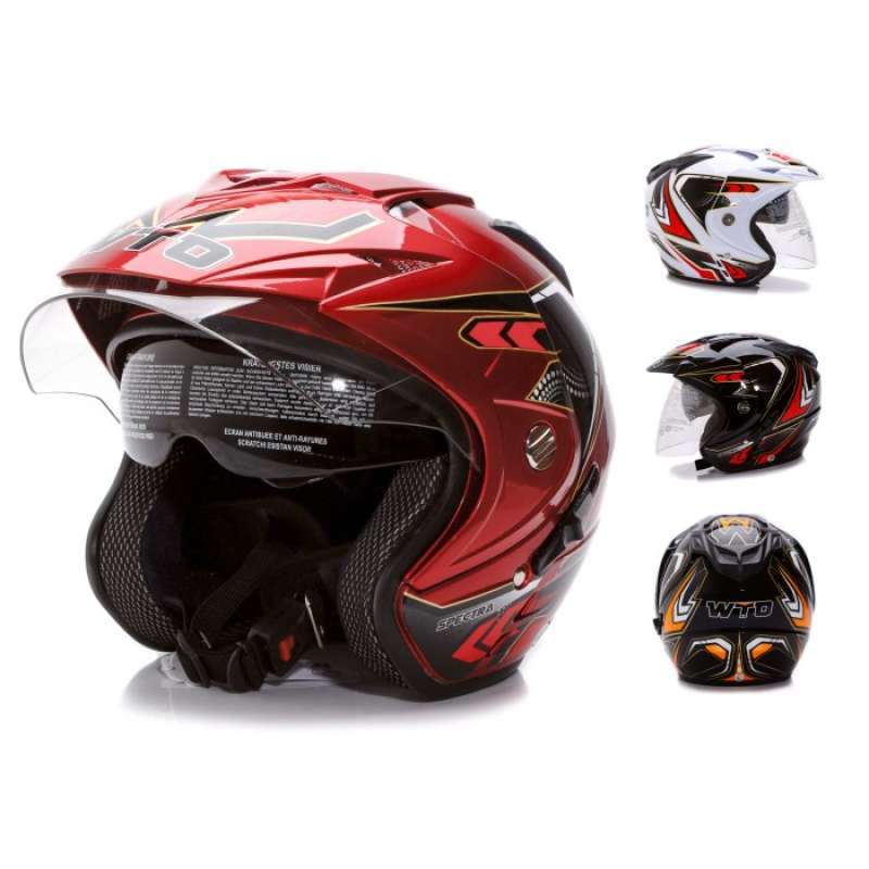 Promo [helm Dewasa] Wto Helmet Impressive - Spectra - Hitam Oren ...