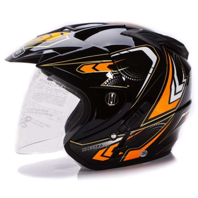 Promo [helm Dewasa] Wto Helmet Impressive - Spectra - Hitam Oren ...