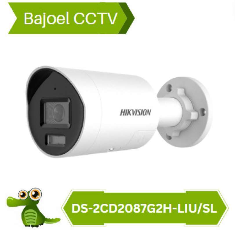 Promo Ip Cam Smart Hybrid Light Hikvision 8mp Ds-2cd2087g2h-liu/sl With Colorvu Fixed Mini ...